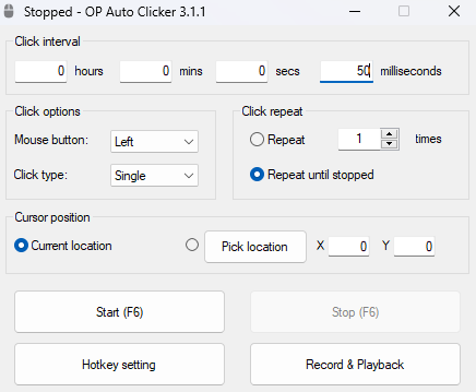 Скачать OP Auto Clicker 3.0/4.0 - бесплатно для игр